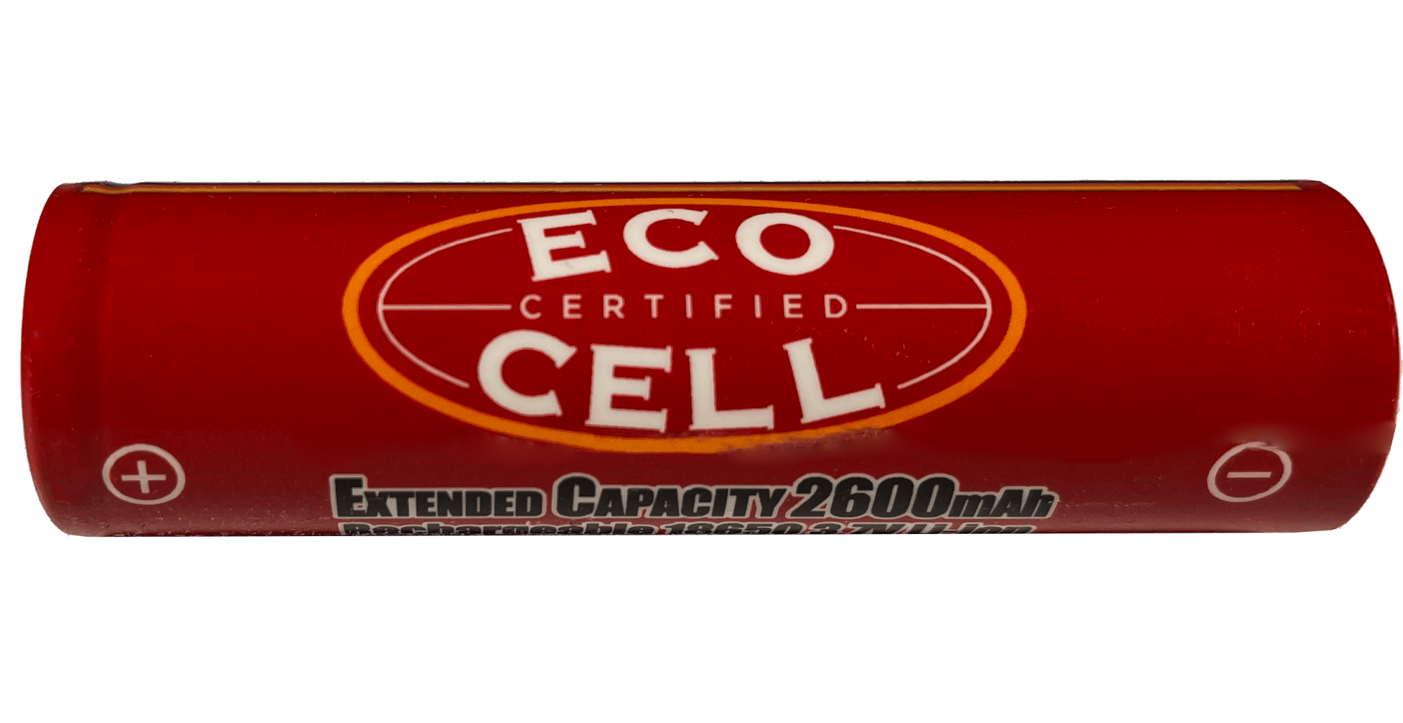 ECO Cell Extended Capacity 2600mAh, 3.7v, 10A 18650 Li-ion Rechargeable ...